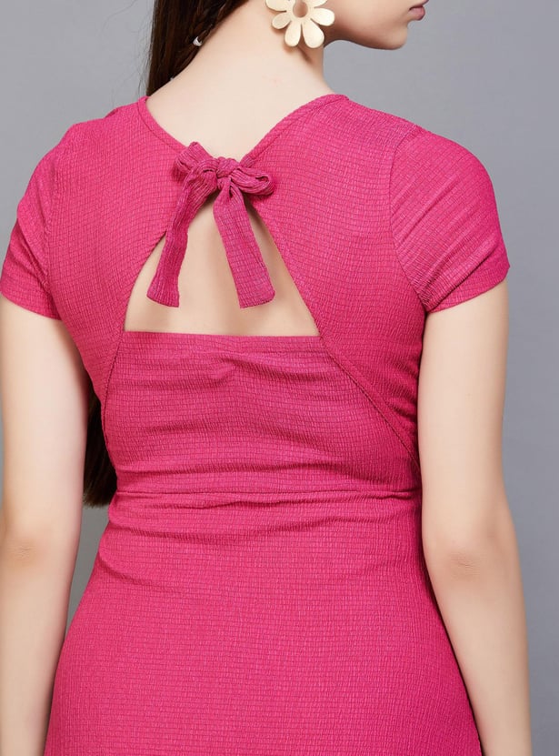 Buy GINGER Women Textured Fit and Flare Dress from Ginger at just INR ...