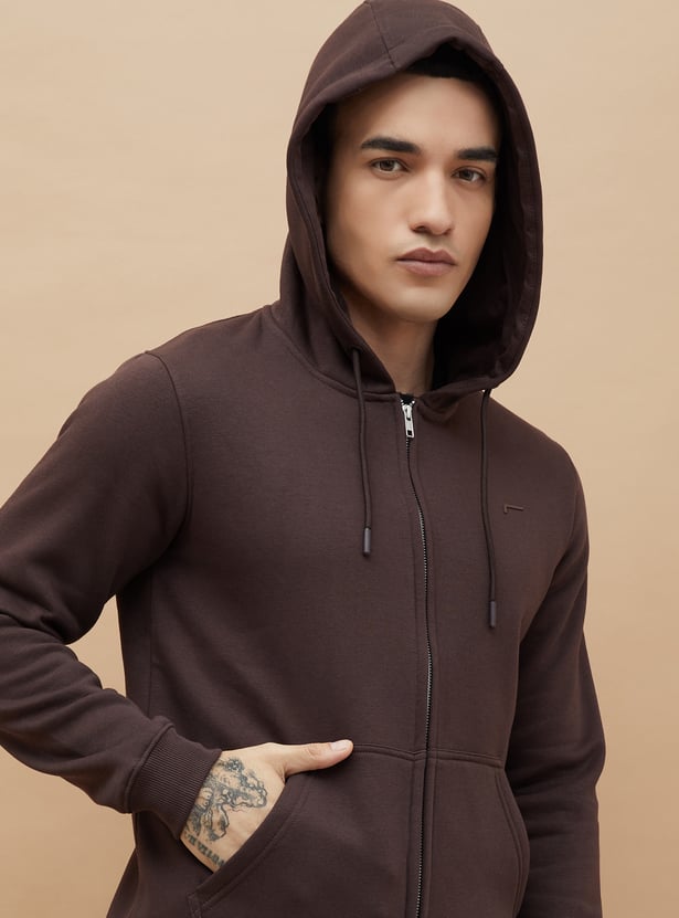 Buy FAME FOREVER Solid Hooded Sweatshirt from Fame Forever at just INR 1499.0