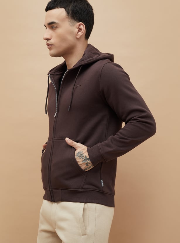 Buy FAME FOREVER Solid Hooded Sweatshirt from Fame Forever at just INR 1499.0