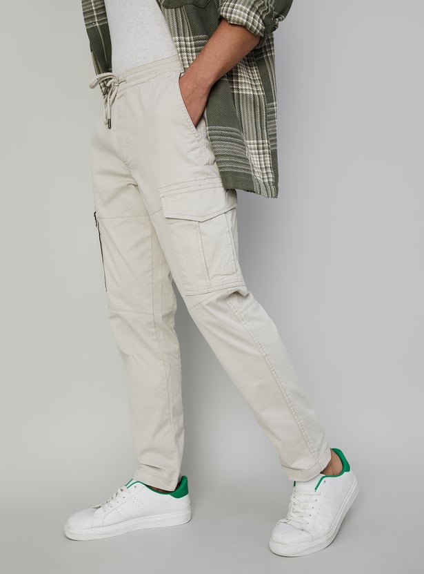 Buy FAME FOREVER Solid Slim Tapered Cargos from Fame Forever at just ...