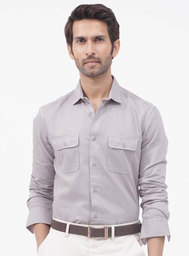 Buy RARE RABBIT Men Solid Regular Fit Casual Shirt from Rare Rabbit at ...