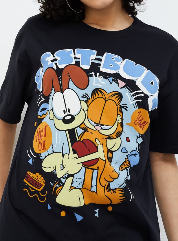 Buy GINGER Women Garfield Printed T-shirt from Ginger at just INR 899.0