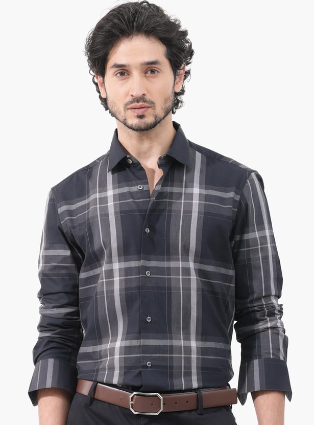 Buy RARE RABBIT Men Checked Regular Fit Casual Shirt from Rare Rabbit ...