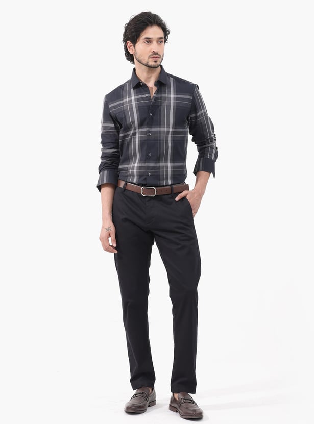 Buy RARE RABBIT Men Checked Regular Fit Casual Shirt from Rare Rabbit ...