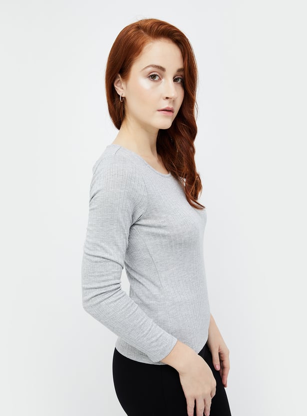 Buy CODE Women Striped Flat Knit Top from CODE at just INR 1199.0