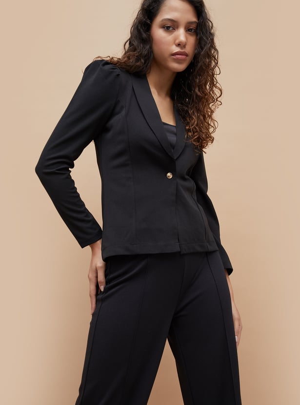 Buy CODE Women Solid Single-Breasted Formal Blazer from CODE at just ...