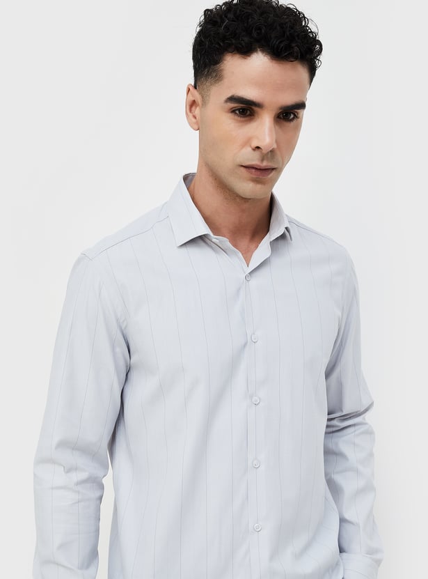 Buy CODE Men Striped Slim Fit Formal Shirt from CODE at just INR 999.0