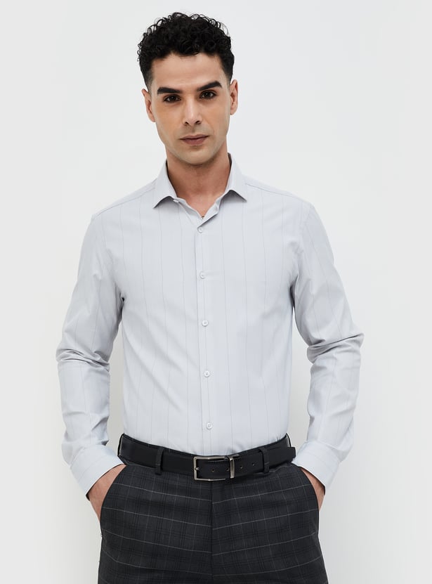 Buy CODE Men Striped Slim Fit Formal Shirt from CODE at just INR 999.0