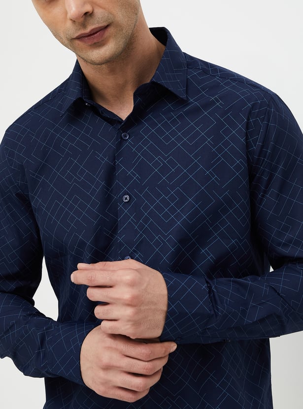 Buy CODE Men Printed Slim Fit Formal Shirt from CODE at just INR 799.0
