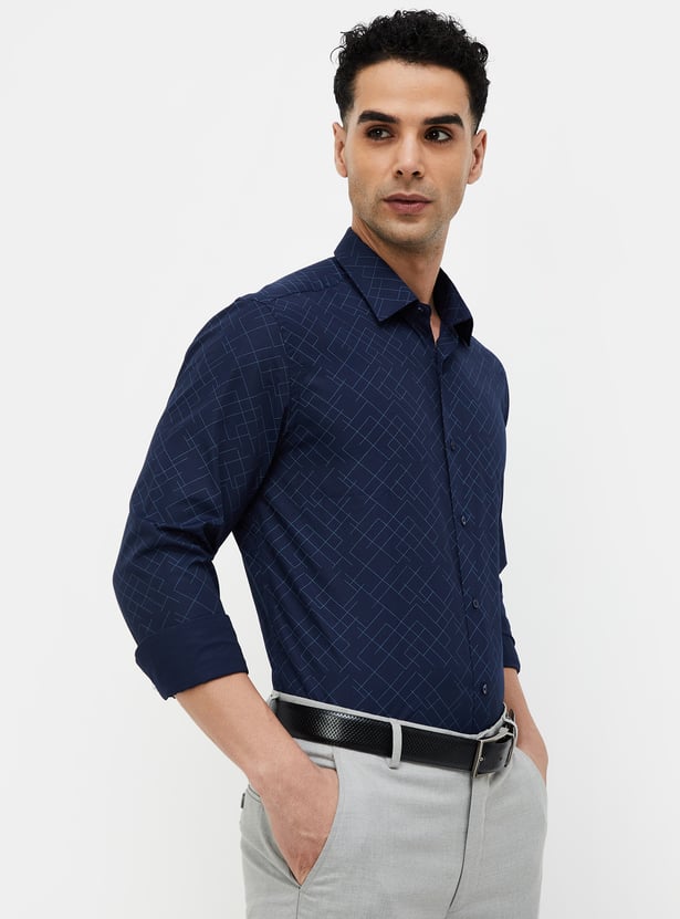 Buy CODE Men Printed Slim Fit Formal Shirt from CODE at just INR 799.0