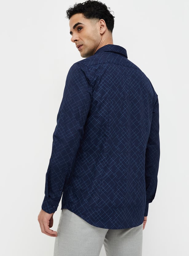 Buy CODE Men Printed Slim Fit Formal Shirt from CODE at just INR 799.0