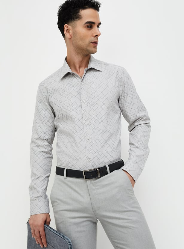 Buy CODE Men Printed Slim Fit Formal Shirt from CODE at just INR 799.0