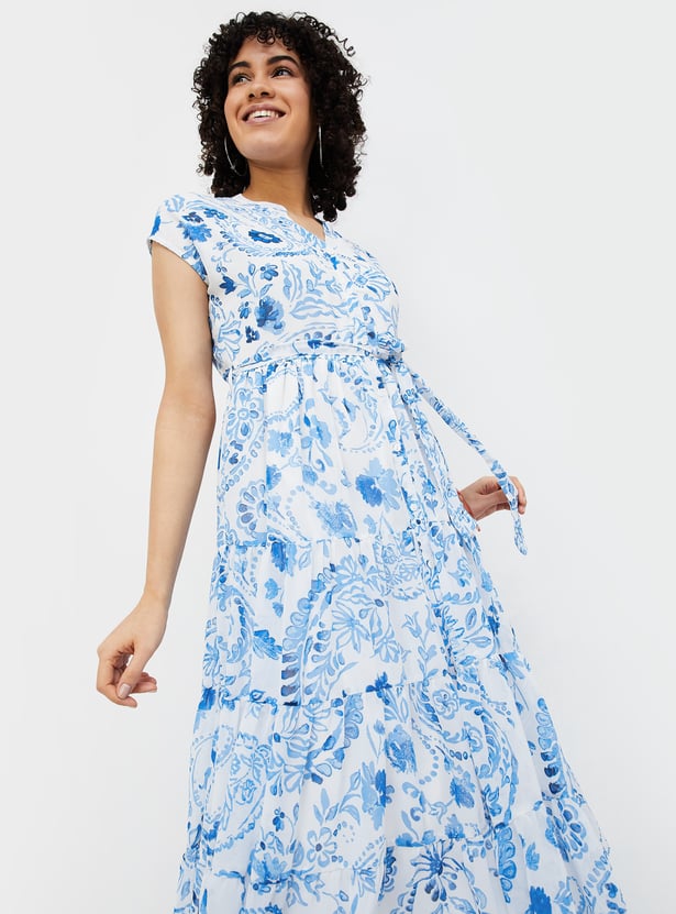 Buy COLOUR ME Women Printed Tiered Dress from Colour Me at just INR 1799.0