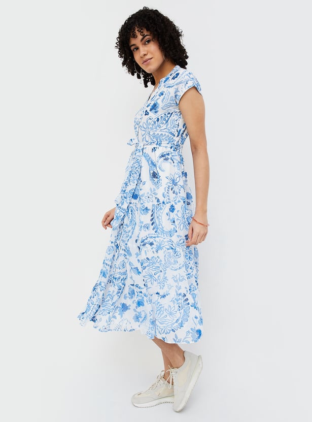 Buy COLOUR ME Women Printed Tiered Dress from Colour Me at just INR 1799.0