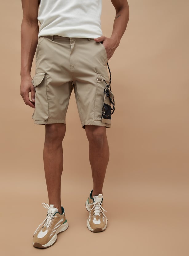 Buy BOSSINI Textured Cargo Shorts with Sling Bag from Bossini at just ...
