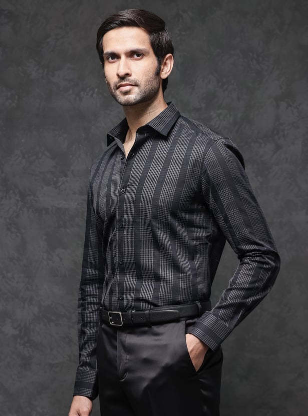 Buy RARE RABBIT Men Checked Regular Fit Shirt from Rare Rabbit at just ...