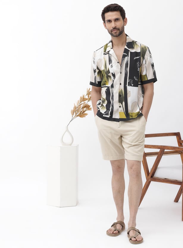 Buy RARE RABBIT Men Printed Regular Fit Resort Shirt from Rare Rabbit ...