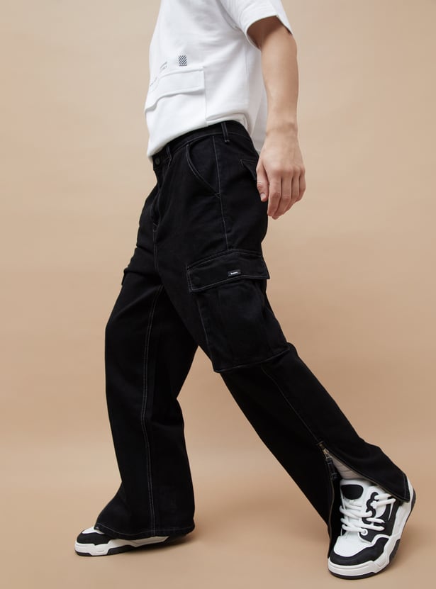 Buy BOSSINI Solid Cargo Jeans from Bossini at just INR 2699.0