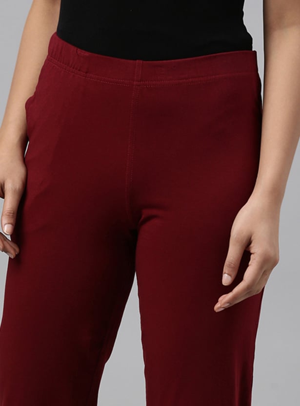 Buy GO COLORS Women Solid Straight Pants from Go_Colors at just INR 899.0
