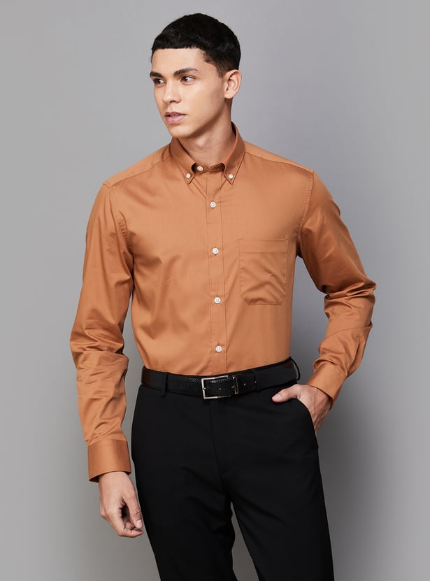 Buy LOUIS PHILIPPE Men Solid Regular Fit Formal Shirt from Louis ...
