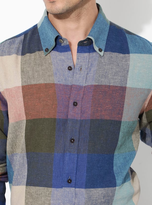 Buy RARE RABBIT Checked Regular Fit Shirt from Rare Rabbit at just INR ...