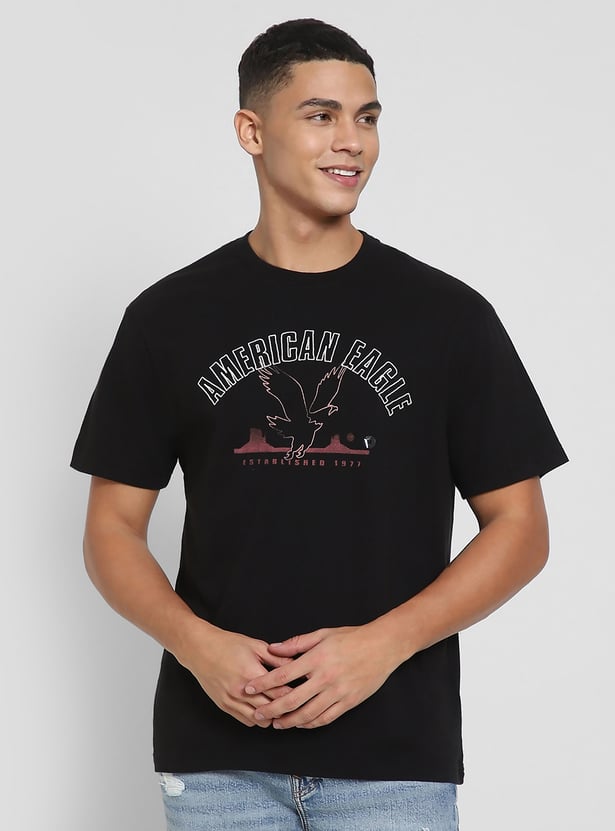 Buy AMERICAN EAGLE Logo Print T-shirt from American Eagle at just INR 1599.0