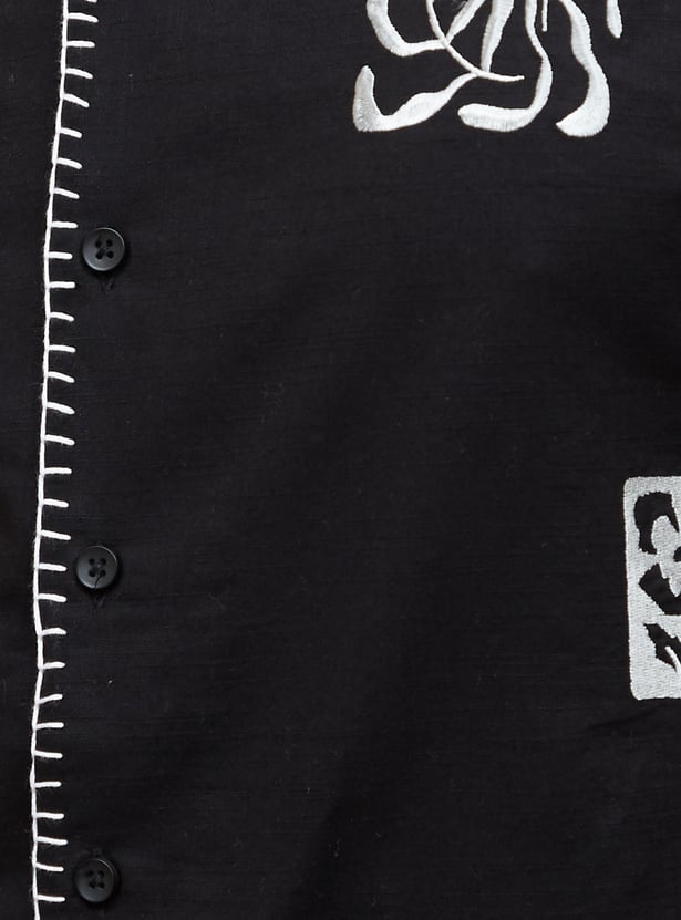 Buy CODE UNWIND Embroidered Shirt from Code Unwind at just INR 1499.0