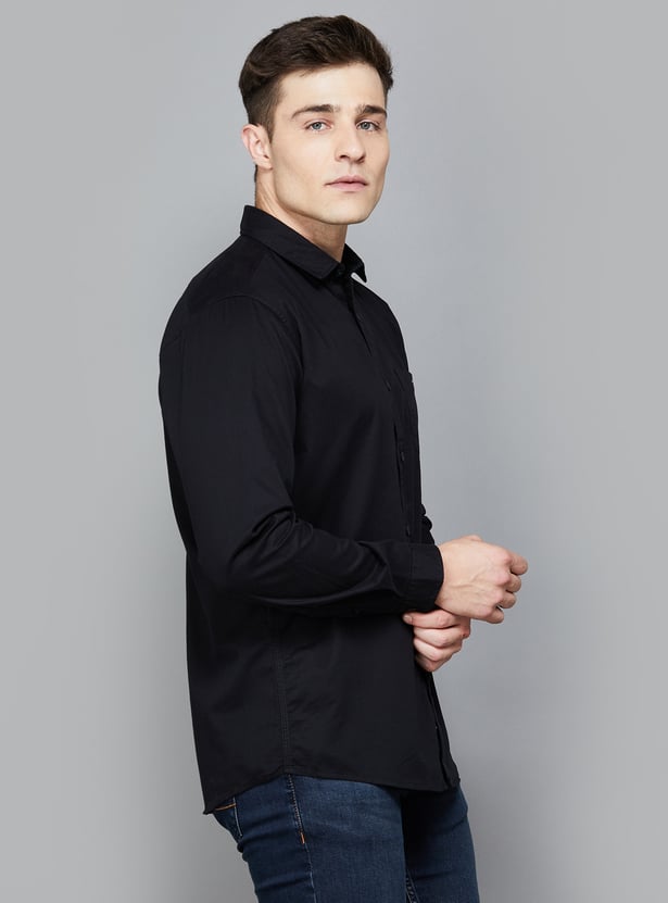 Buy LP JEANS Solid Slim Fit Shirt from LP Jeans at just INR 2049.0