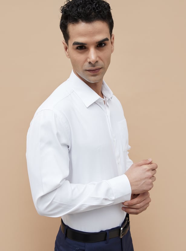 Buy CODE Textured Regular Fit Formal Shirt from CODE at just INR 799.0
