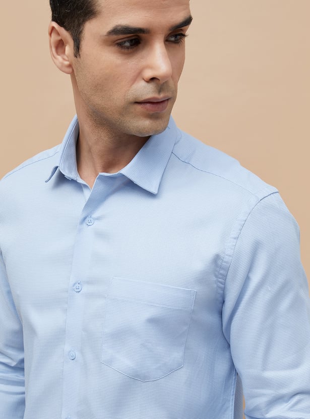 Buy CODE Textured Slim Fit Formal Shirt from CODE at just INR 1699.0