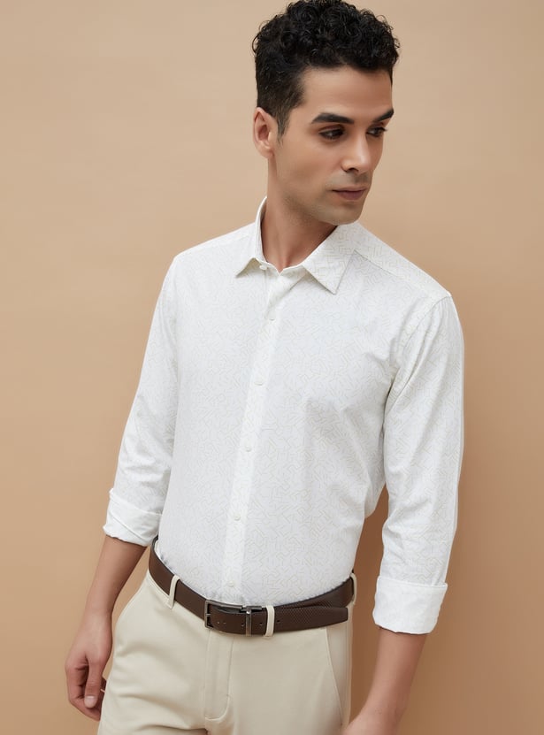 Buy CODE Printed Slim Fit Formal Shirt from CODE at just INR 1299.0