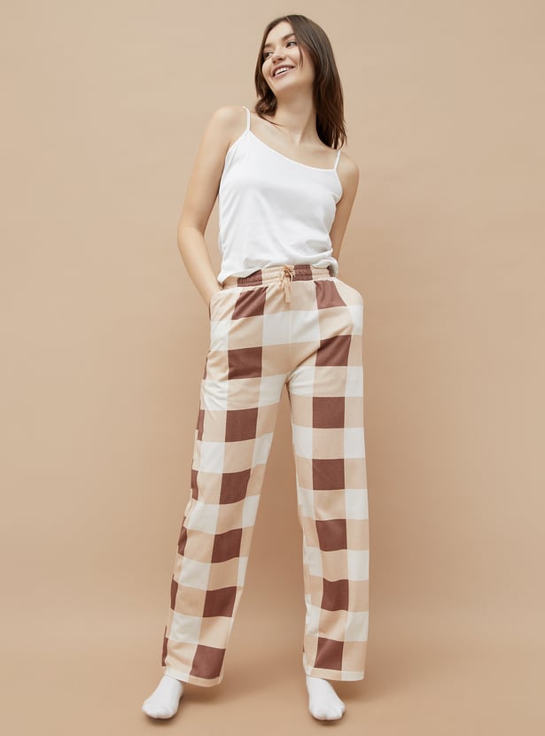 Buy GINGER Checked Lounge Pyjamas from Ginger at just INR 899.0