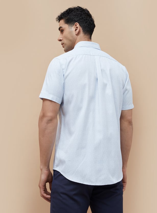 Buy CODE Printed Slim Fit Formal Shirt from CODE at just INR 799.0