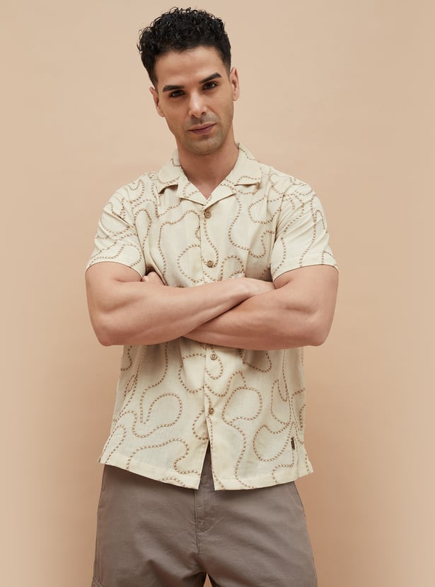 Buy CODE UNWIND Embroidered Regular Fit Shirt from Code Unwind at just ...