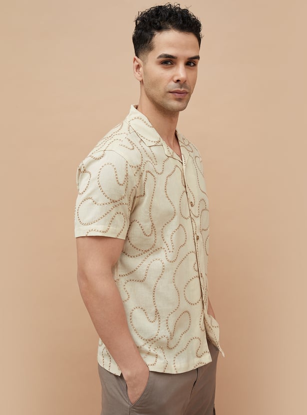 Buy CODE UNWIND Embroidered Regular Fit Shirt from Code Unwind at just ...