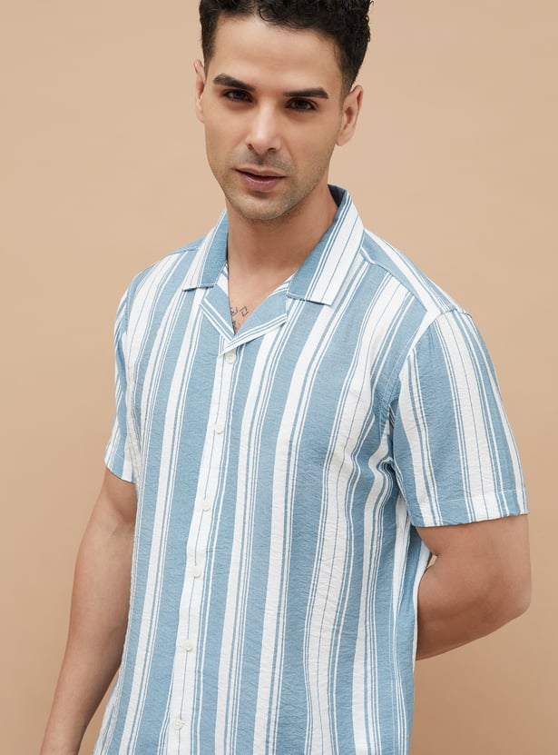Buy CODE Striped Regular Fit Shirt from CODE at just INR 1499.0