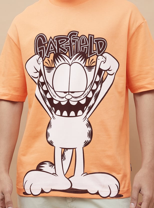Buy FAME FOREVER Garfield Print T-shirt from Fame Forever at just INR 899.0