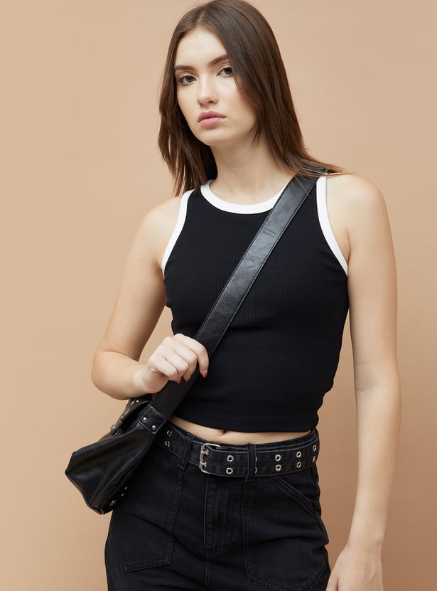 Buy GINGER Ribbed Tank Top from Ginger at just INR 499.0