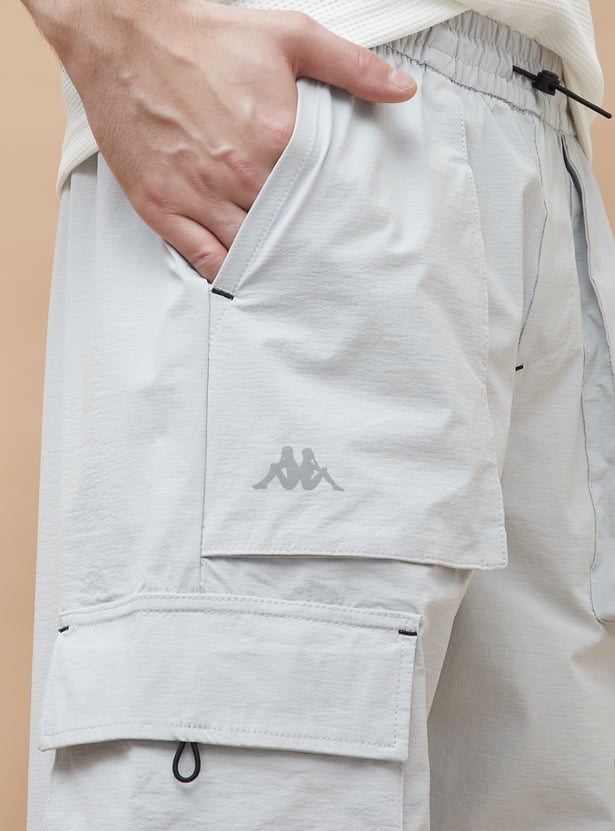 Buy KAPPA Solid Relaxed Fit Sports Cargo Track Pants from Kappa at just ...