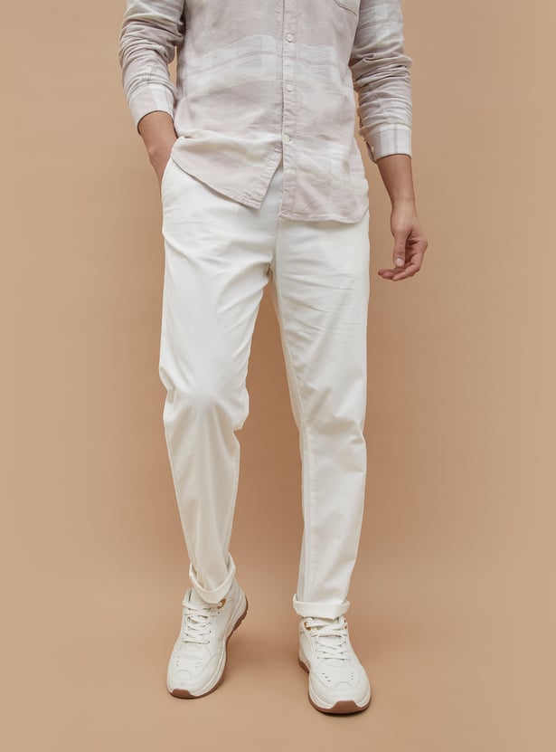 Buy CODE UNWIND Textured Regular Fit Trousers from Code Unwind at just ...