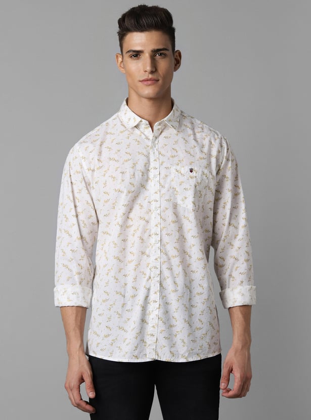 Buy LP JEANS Print Slim Fit Shirt from Louis Philippe at just INR 1849.0