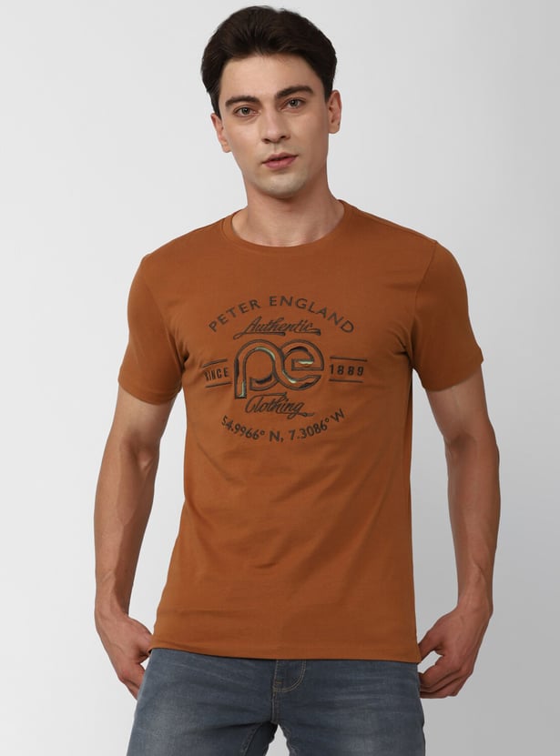 Buy PETER ENGLAND Solid Super Slim Fit T-Shirt from Peter England at ...