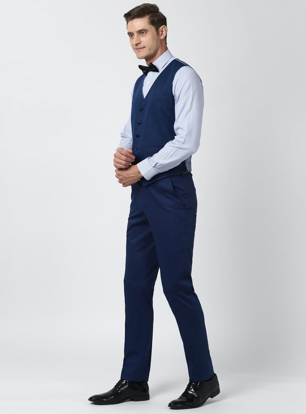 Buy PETER ENGLAND Solid Slim Fit Formal Three-Piece Suit from Peter ...