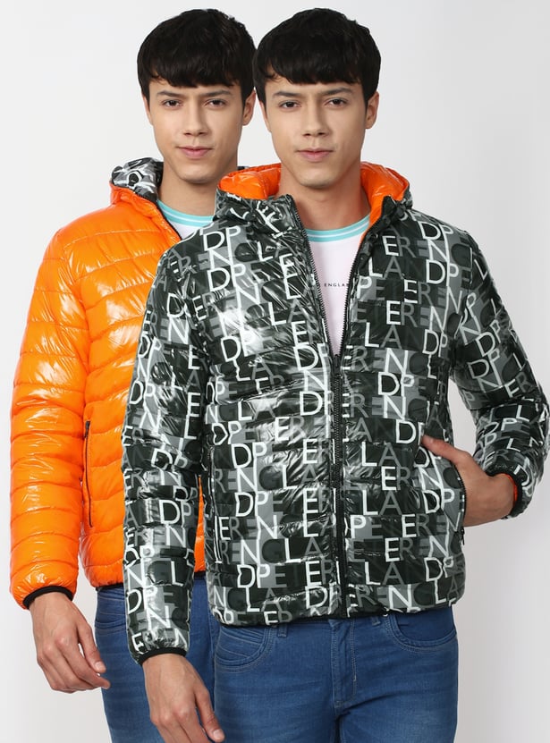 Buy PETER ENGLAND Solid Regular Fit Reversible Puffer Jacket from Peter ...