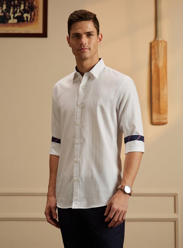 Buy PETER ENGLAND Striped Slim Fit Shirt from Peter England at just INR ...