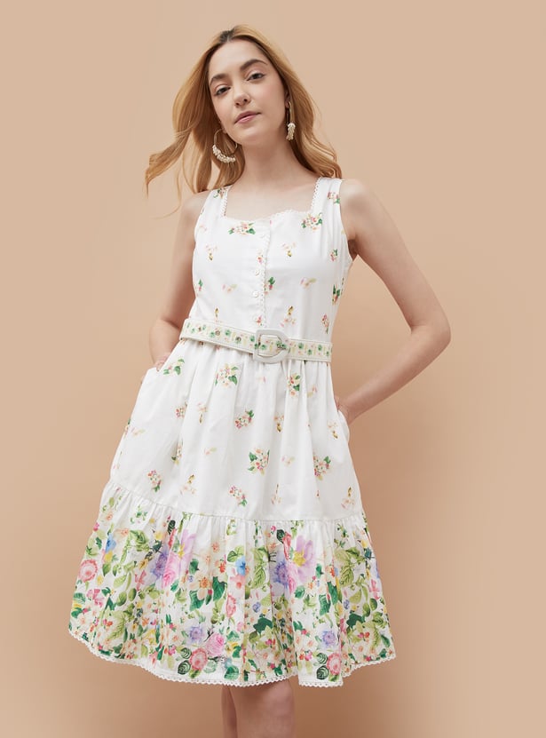 Buy COLOUR ME Floral Print A-Line Dress from Colour Me by Melange at ...