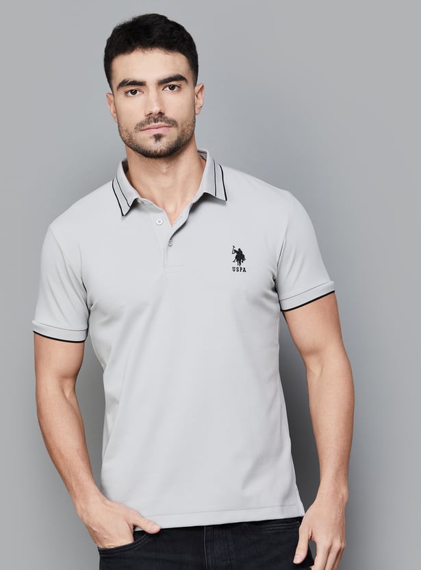 Buy U.S. POLO ASSN. Solid Polo T-shirt from U.S. POLO ASSN. at just INR ...