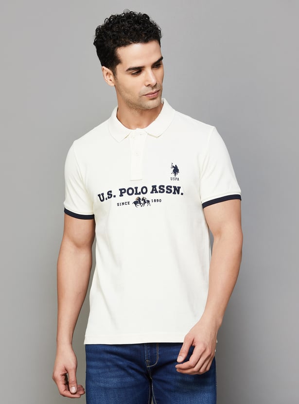 Buy US POLO ASSN Embroidered Polo T-shirt from US Polo Assn at just INR ...