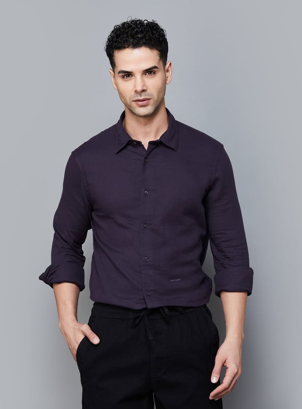 Buy RARE RABBIT Solid Regular Fit Shirt from Rare Rabbit at just INR 3299.0