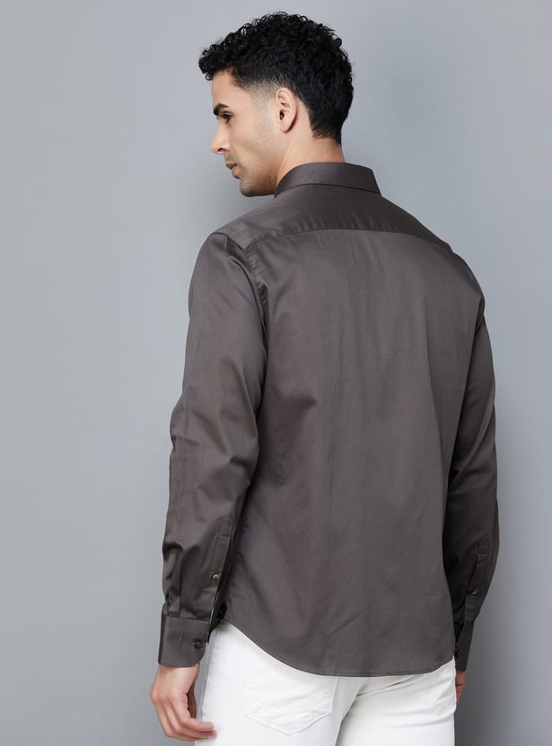 Buy RARE RABBIT Solid Regular Fit Shirt from Rare Rabbit at just INR 3499.0